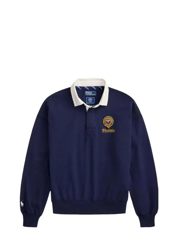 Polo Ralph Lauren Wimbledon Embroidered Cotton Polo Shirt - Navy