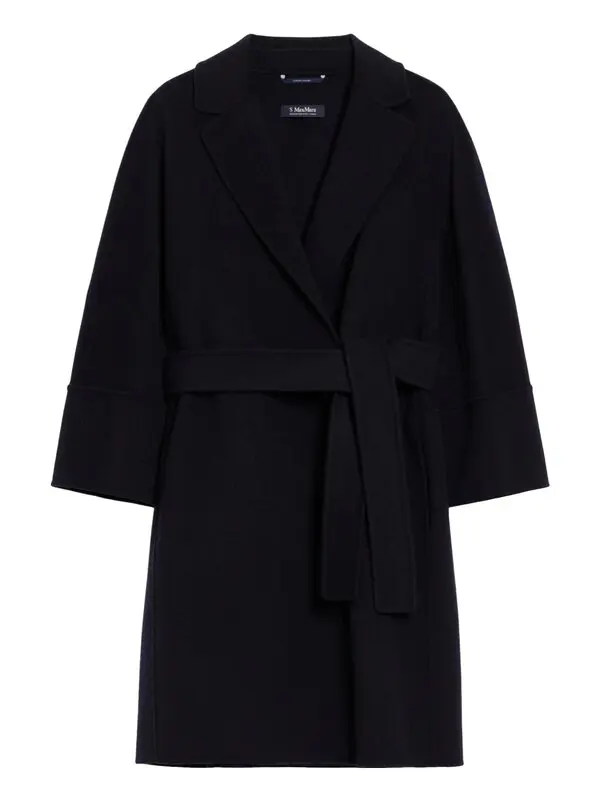 Max Mara Arona Belted Coat - Midnight Blue