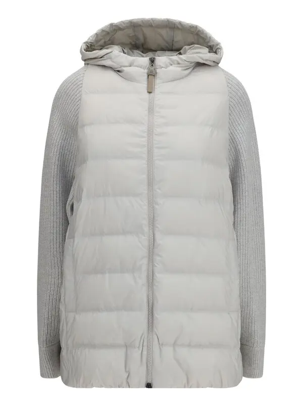 Brunello Cucinelli Long-sleeved Padded Jacket - Gray
