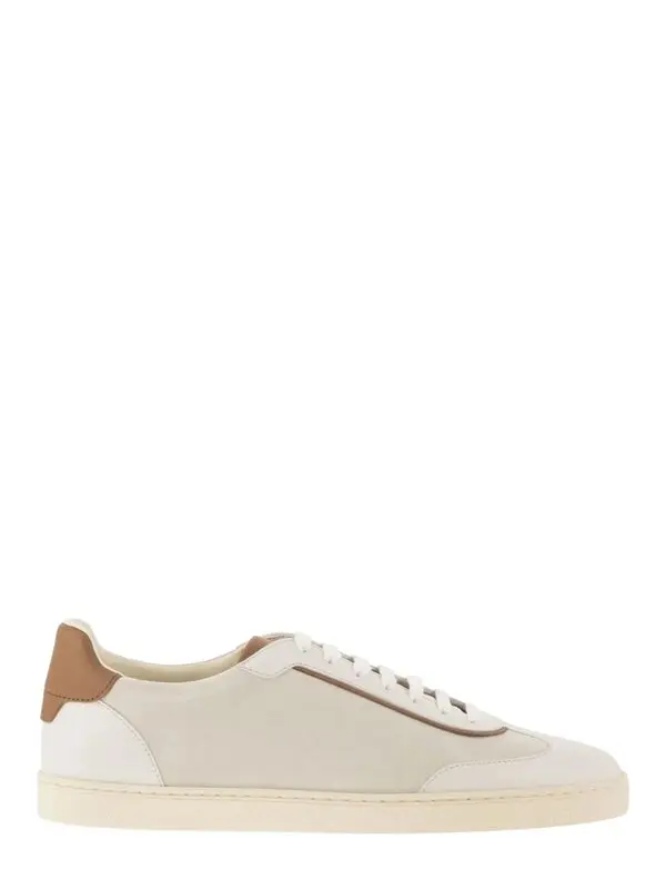 Brunello Cucinelli Almond Toe Lace-up Loafers - Nude