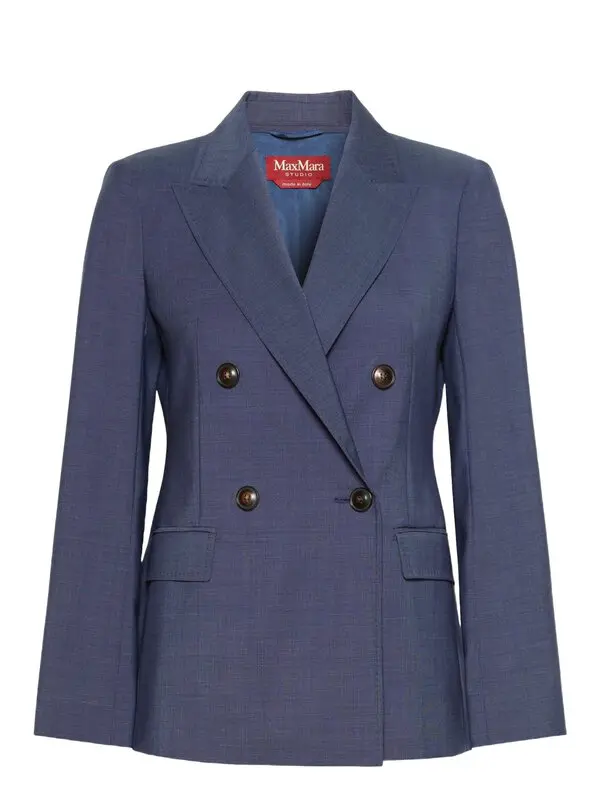 Max Mara Double-breasted Suit Jacket - Ultramarine