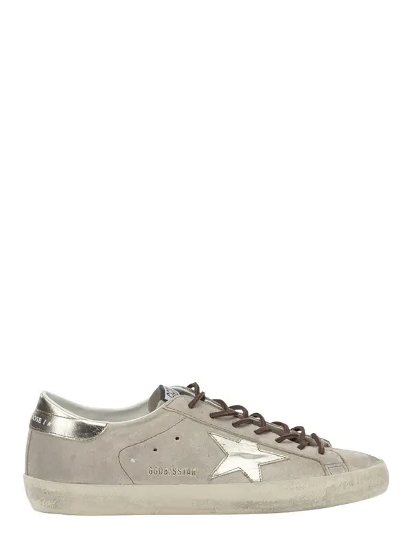 GOLDEN GOOSE Super Star Distressed Low-top Sneakers - Nude