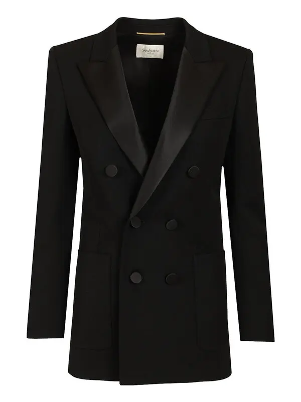 Saint Laurent Long-sleeved Blazer - Black