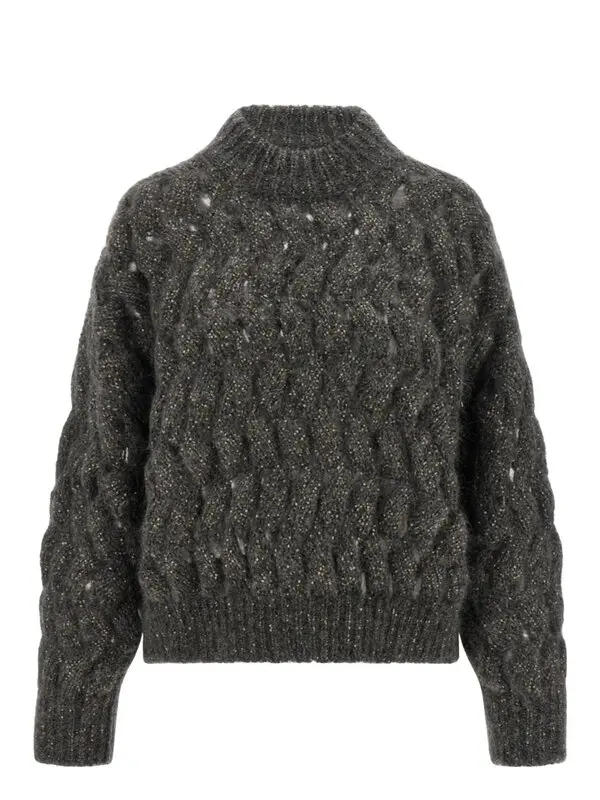 Brunello Cucinelli Dazzling Waves Mohair Blend Sweater - No