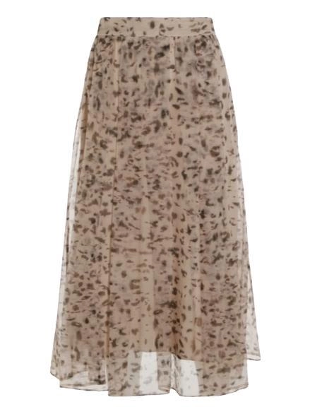 Brunello Cucinelli Flared Midi Skirt - Brown