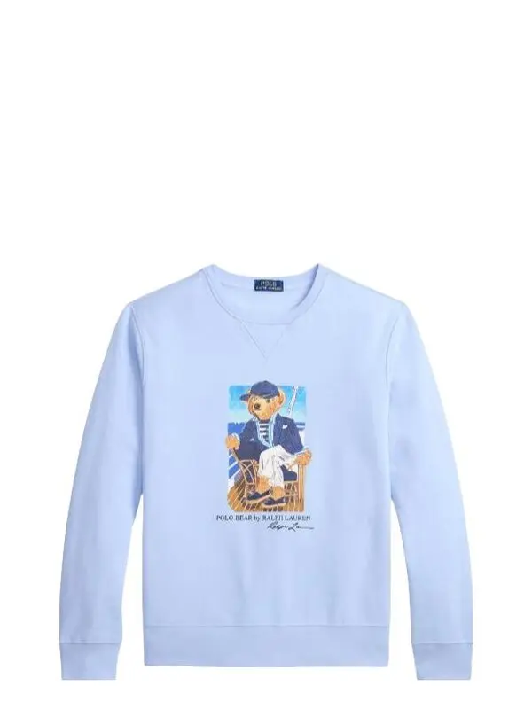 Polo Ralph Lauren Bear Print Crewneck Sweatshirt - Blue