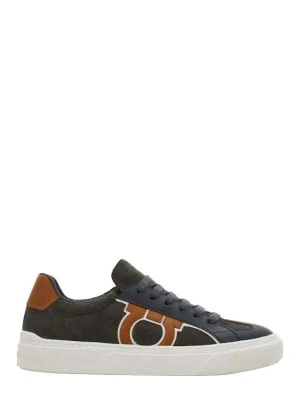 FERRAGAMO Gancini Low Top Sneakers - Daytona Grey