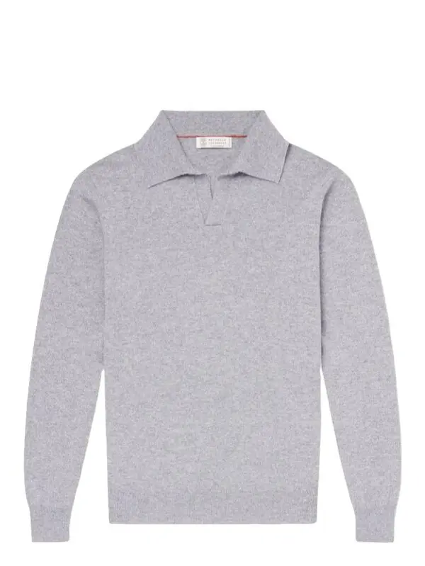 Brunello Cucinelli Long-sleeved Knitted Jumper - Gray