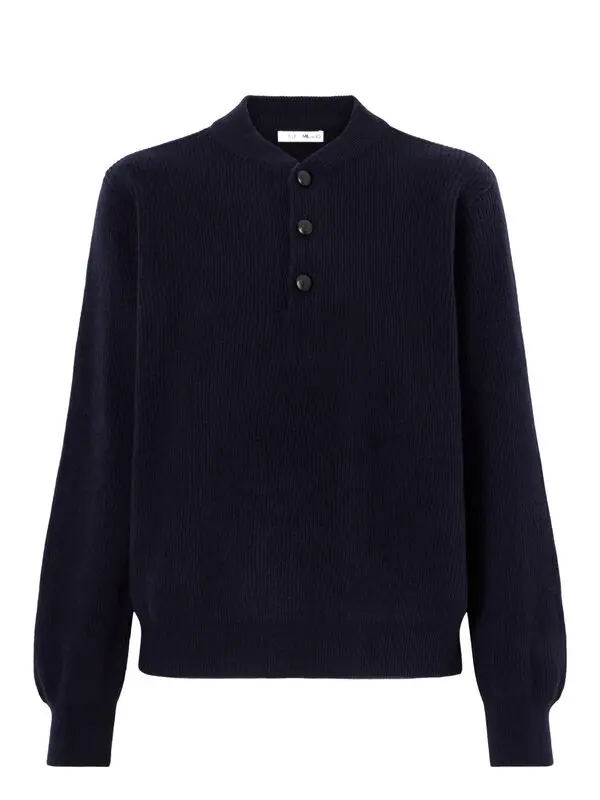 BLAZÉ MILANO Highland Dorset Ribbed Sweater - Navy Blue