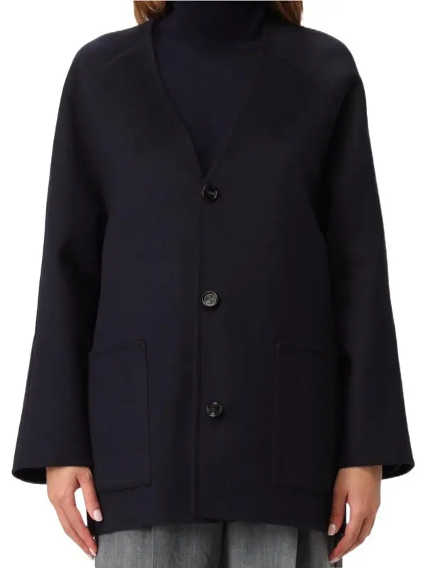 Bottega Veneta Long Sleeve V-neck Jacket - Blue