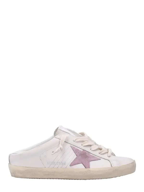 GOLDEN GOOSE Super-star Sabots - White
