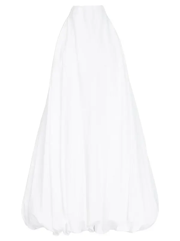 Alaïa Halterneck Bubble-hem Mini Dress - White