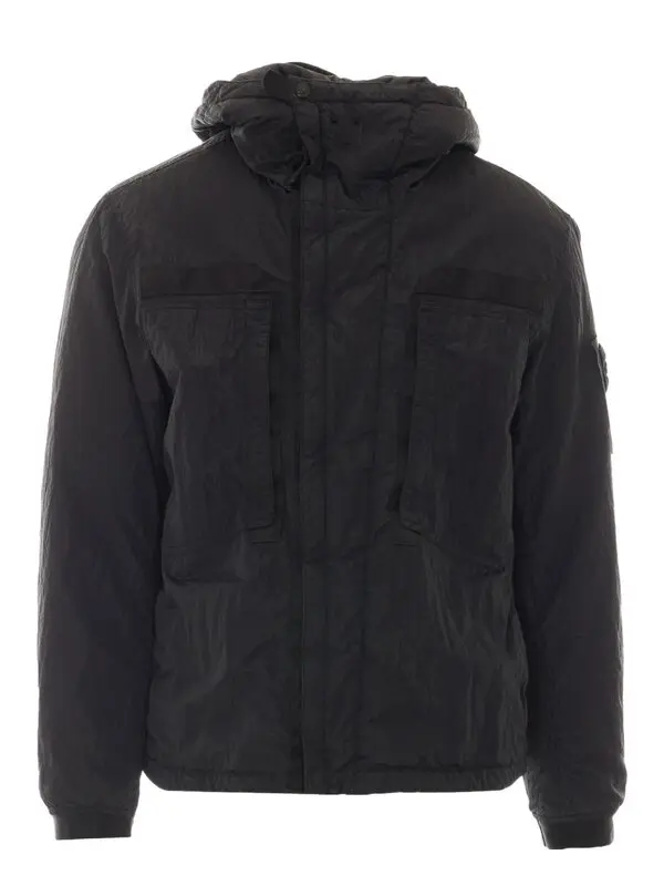 Stone Island Hooded Jacket - Black
