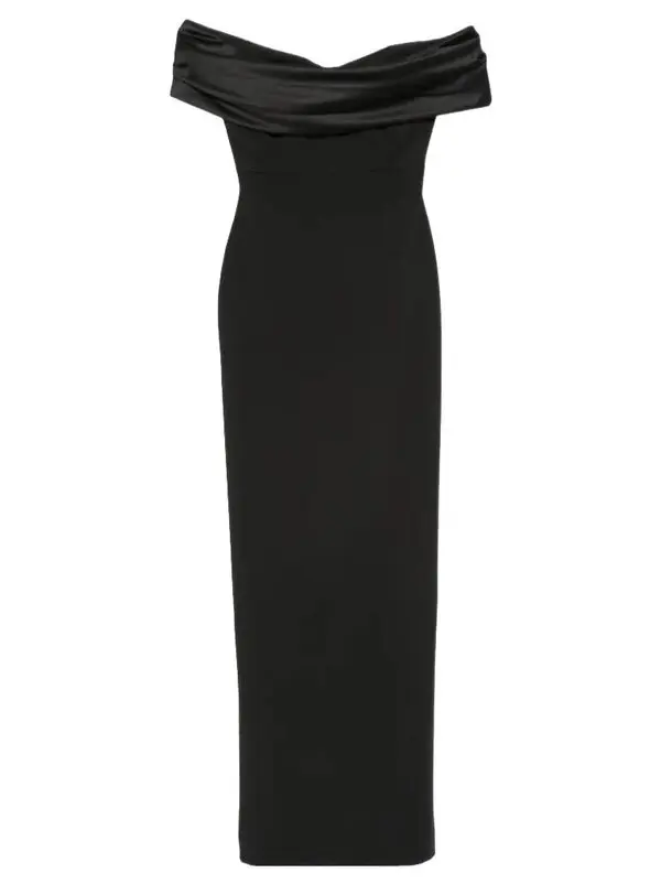 Solace London Adele Off-shoulder Maxi Dress - Black