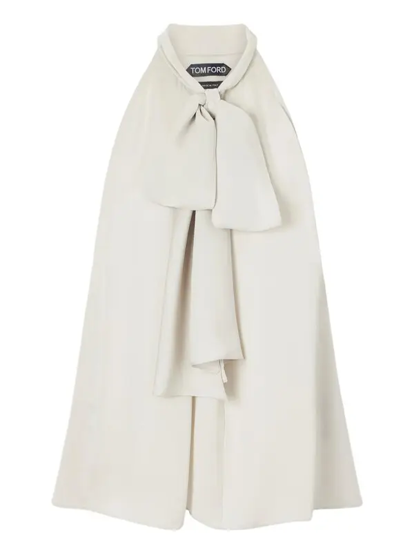 TOM FORD Halter Neck Sleeveless Top With Bow Detail - No