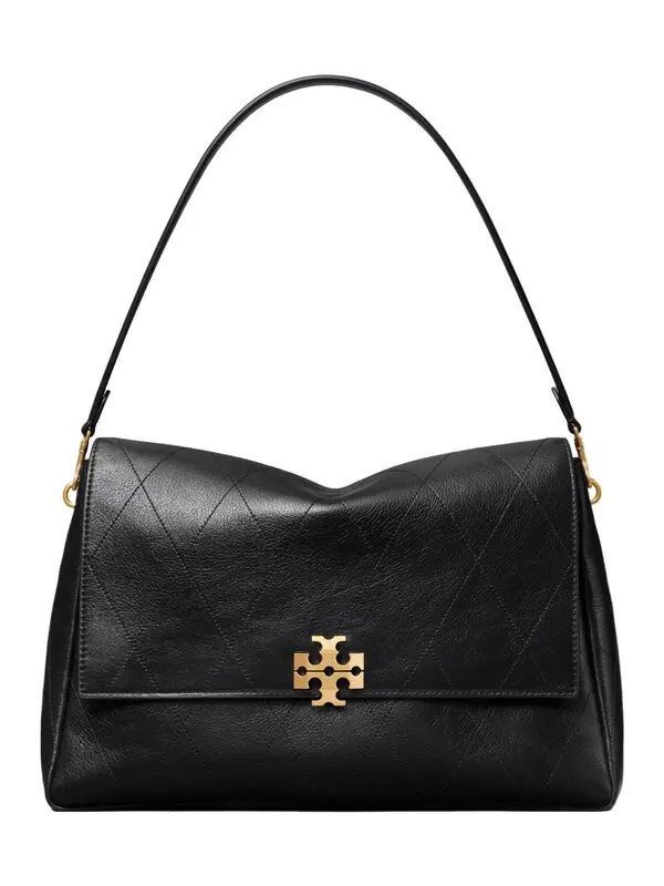 Tory Burch Charlie Quilted Shoulder Bag - Black
