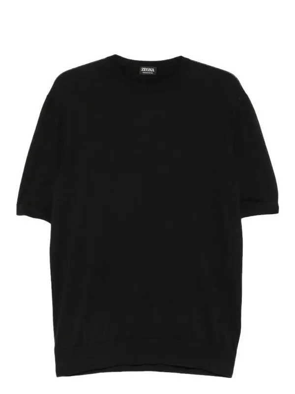 Zegna Knitted T-shirt - Black