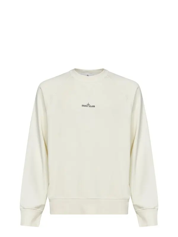 Stone Island Crew Neck Sweatshirt - Ivory
