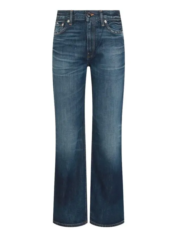 HAIKURE Straight-leg Jeans With Washed Finish - Blue