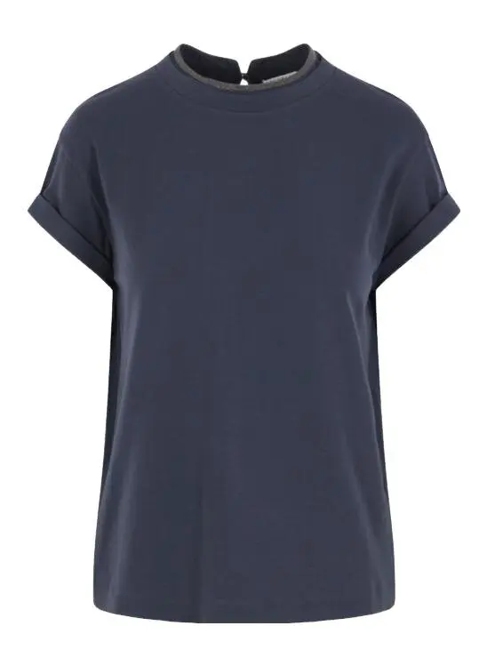 Brunello Cucinelli Monili Trim T-shirt - Black