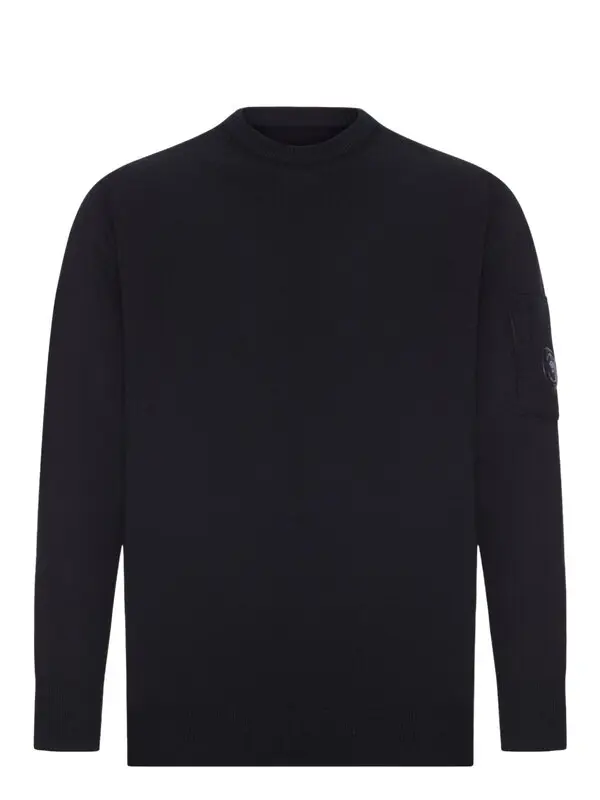 C.P. COMPANY Lens Detail Crew Neck Sweatshirt - Black