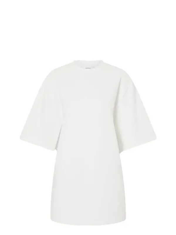 Wardrobe.NYC Short Sleeve Cut-out Back Dress - White