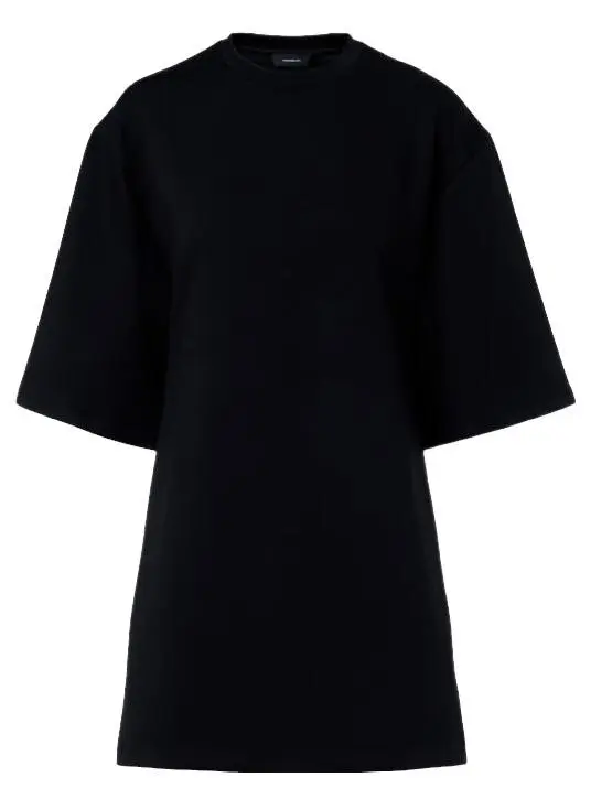 Wardrobe.NYC Short-sleeved Dress With Cut-out Back - Black