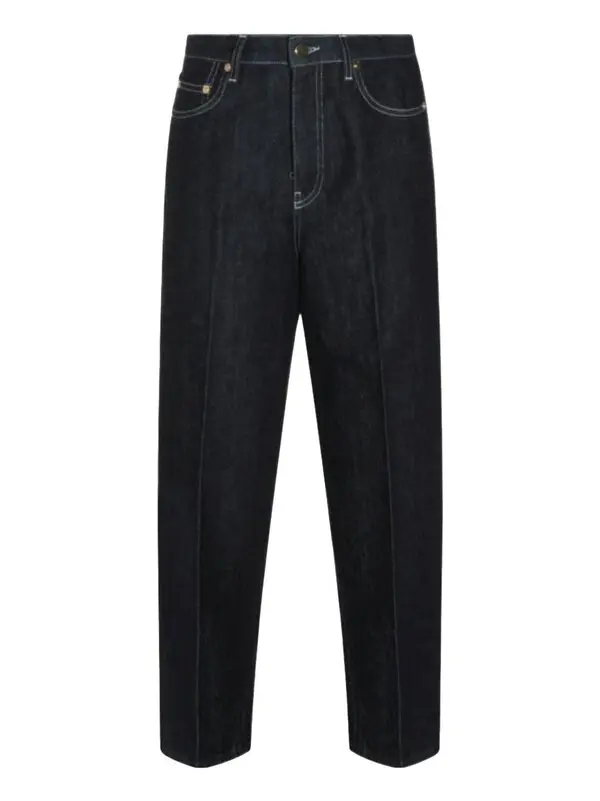 Fabiana Filippi Contrast-stitch Straight Jeans - Black