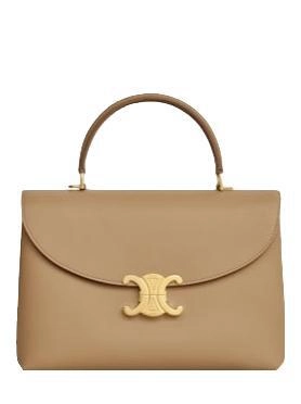 Celine Medium Nino Bag In Supple Grained Calfskin - Nude