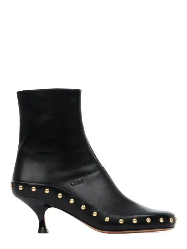 Chloé Studded Ankle Boots - Black