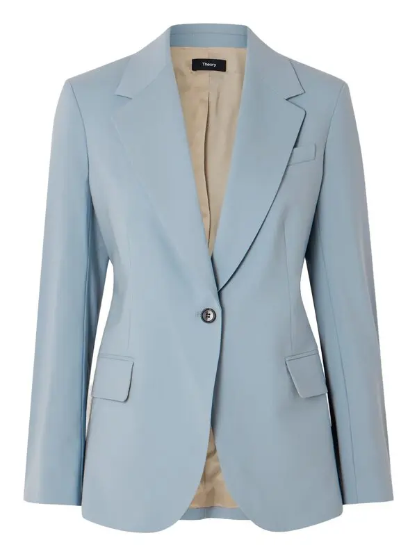 Theory Lynnia Wool-blend Blazer - Light Blue