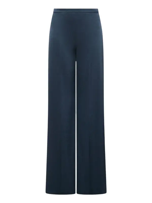 Marella Straight-leg Trousers With Pressed Creases - Black