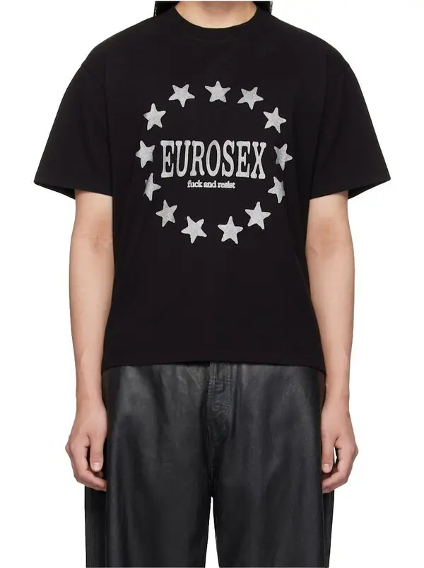CARNE BOLLENTE Crew Neck Printed T-shirt - Black