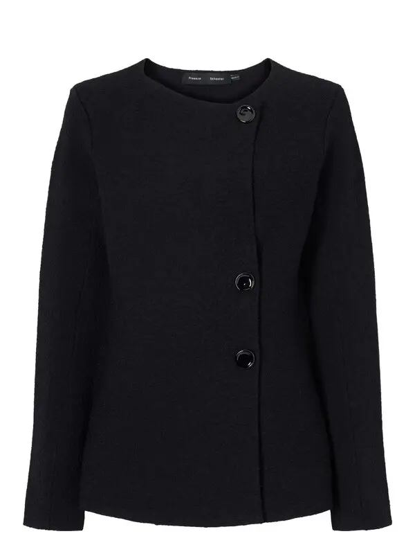 Proenza Schouler Sukki Pleated Tweed Coat - Black