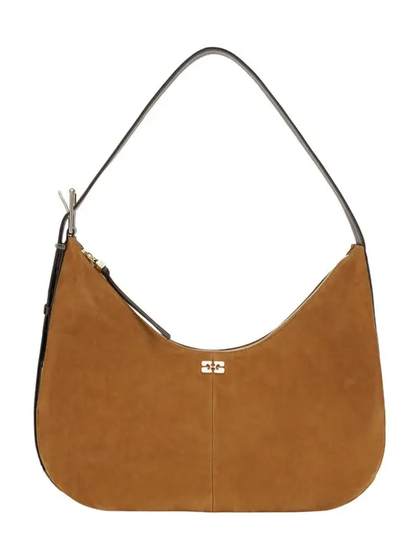 GANNI Medium Hobo Shoulder Bag - Brown