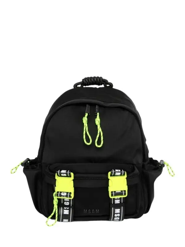 MSGM Logo Strap Backpack - Black