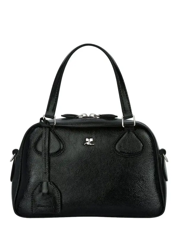 COURREGES Courrèges Ac Stud Naplack Bowling Bag - Black
