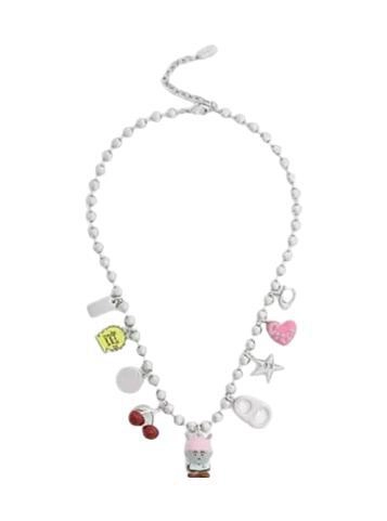 COACH X Brain Dead Ball Chain Charm Necklace - Silver