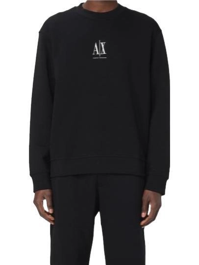 Armani Exchange Logo Embroidered Sweatshirt - Black