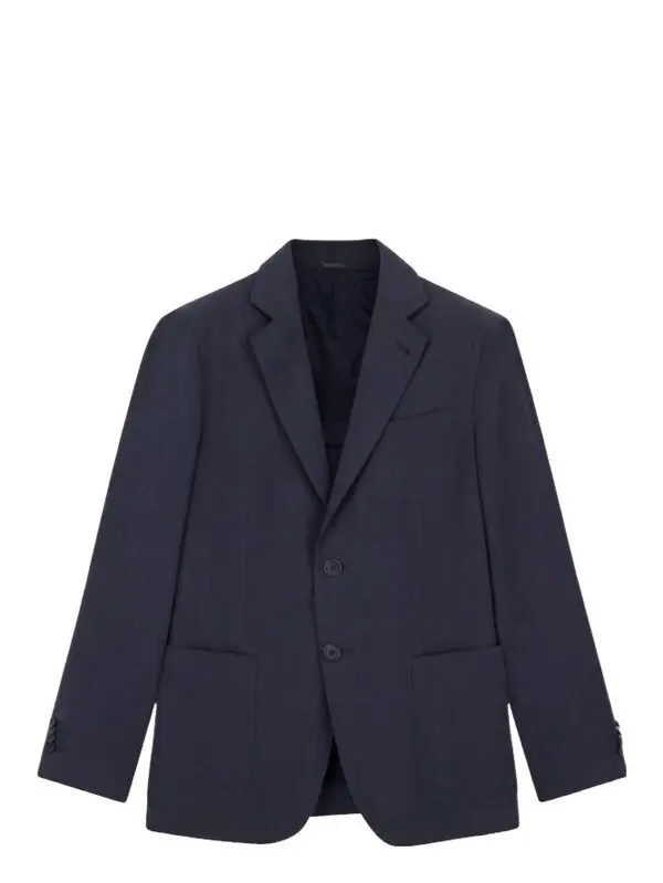 Giorgio Armani Single-breasted Long-sleeved Jacket - Blue