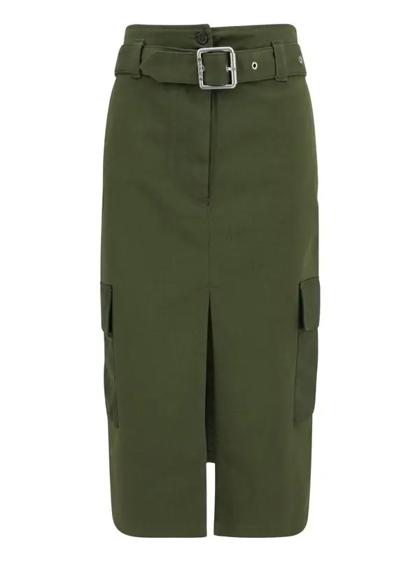 Pinko Belted Cargo Midi Skirt - Green