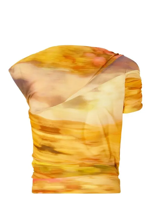 Pinko Asymmetrical Tie-dye T-shirt - Yellow