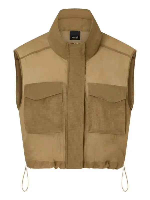 Pinko Fisarmonica Light Sleeveless Vest - Green