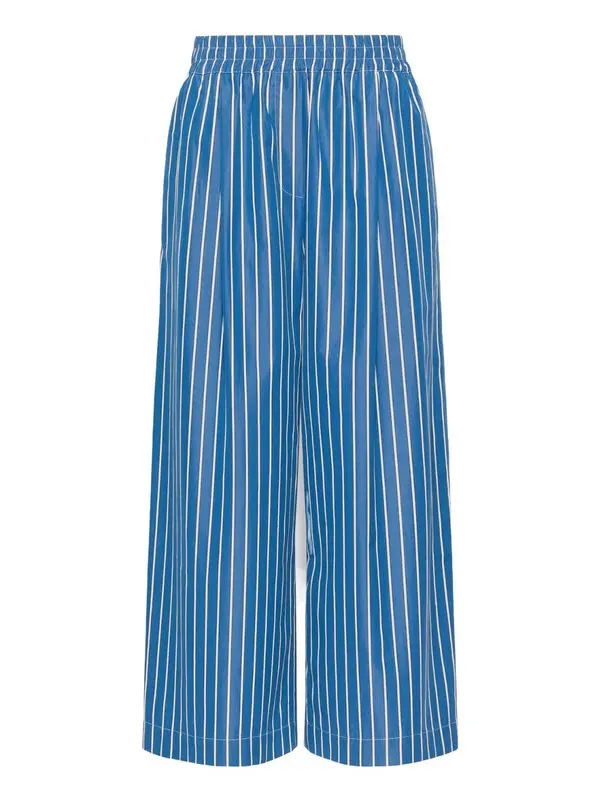 Max Mara Striped Wide-leg Trousers - Blue