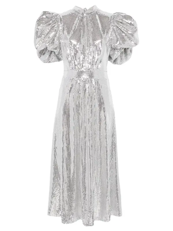 ROTATE BY BIRGER CHRISTENSEN Sequined Maxi Dress - Silver