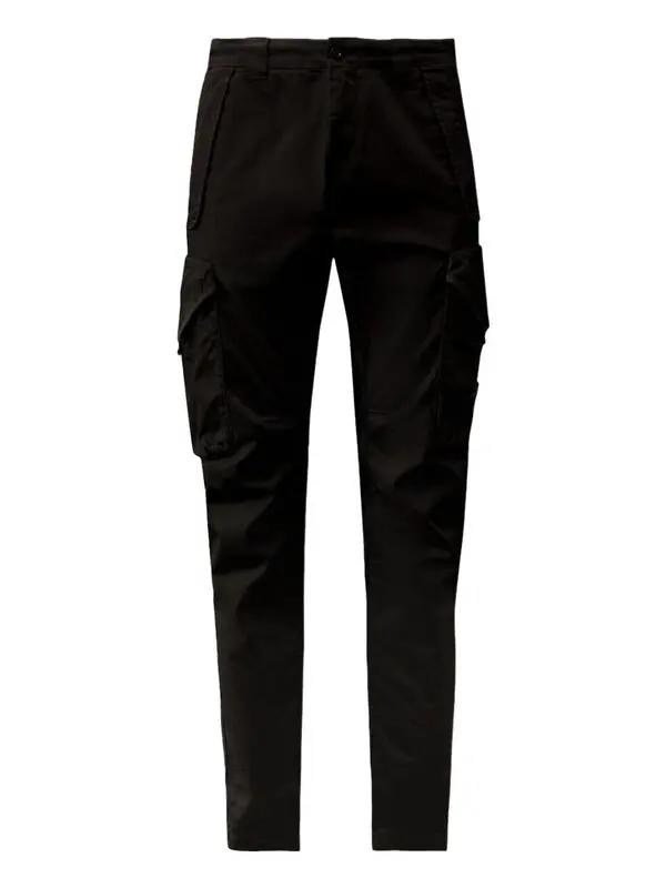 C.P. COMPANY Cargo Trousers With Lens Detail - Black