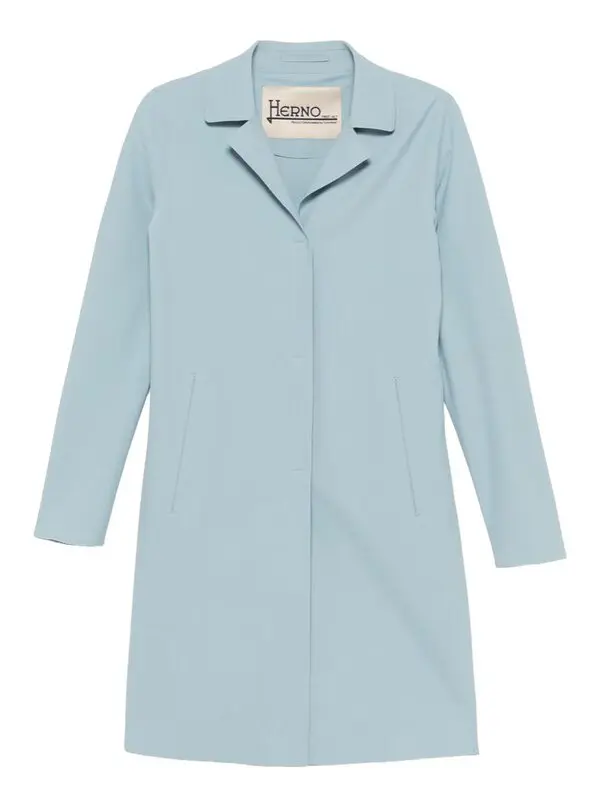 Herno Single-breasted Long-sleeved Coat - Blue