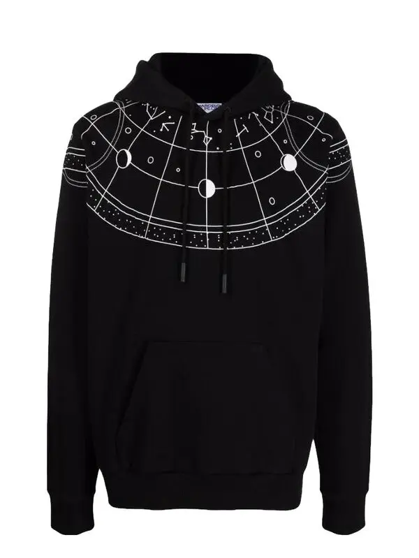 MARCELO BURLON COUNTY OF MILAN Astral Cotton Hoodie - Black
