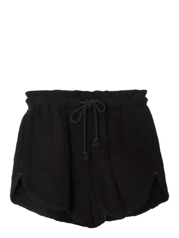 Xirena Crinkled Drawstring Shorts - Black