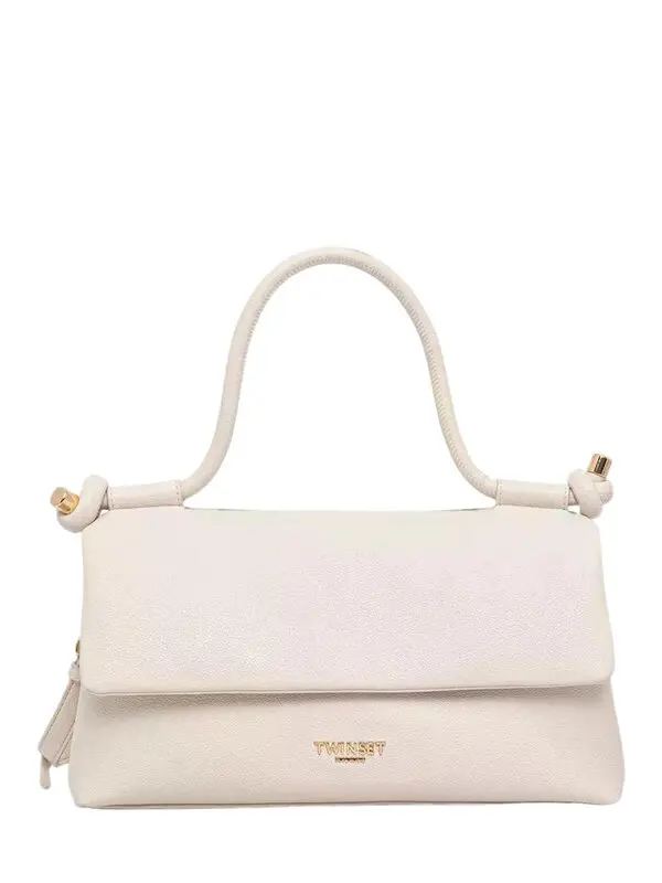 TWINSET Logo Plaque Knotted-handle Shoulder Bag - Neutrals